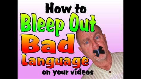 How Do You Bleep Out Words In A Video
