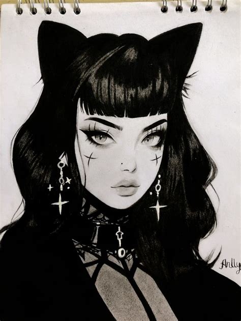 Pin De Kathryn Lk En Black Cat Art Ilustraciones Arte De Personajes