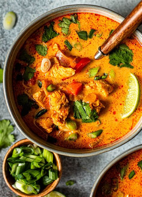 Thai Red Curry Chicken Soup Whole30 Paleo Low Carb All The