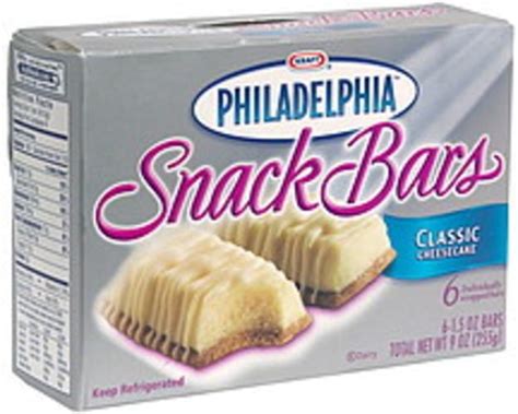 Philadelphia Classic Cheesecake Snack Bars 6 Ea Nutrition