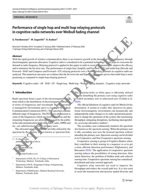 Performance Of Single Hop And Multi Hop Relaying Protocols In Cognitive