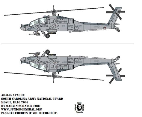 Ah 64 Apache Helicopter Paper Miniature Model