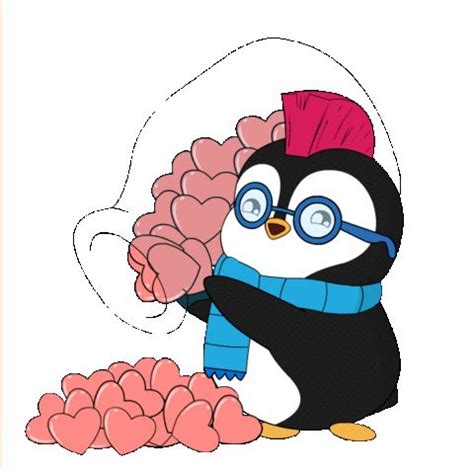 Love You Hearts Sticker By Pudgy Penguins Find And Share On Giphy