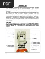El Teodolito Sus Partes Pdf Observación Científica
