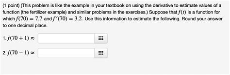 solved 1 point this problem is like the example in your