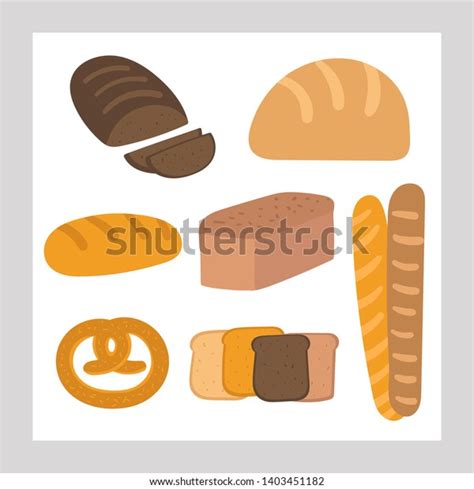 Cute Hand Drawn Doodle Bread Set 스톡 벡터 로열티 프리 1403451182 Shutterstock