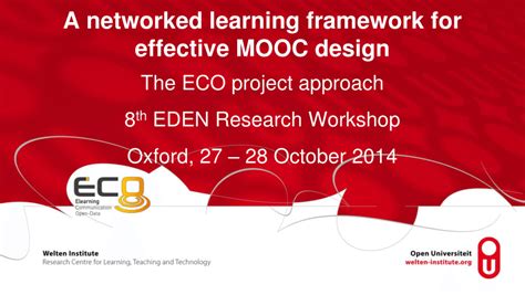 pdf a networked learning framework for effective mooc design the eco