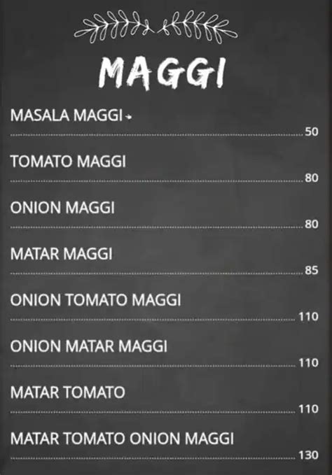 Menu Of Delicious Bite Mira Road Mumbai