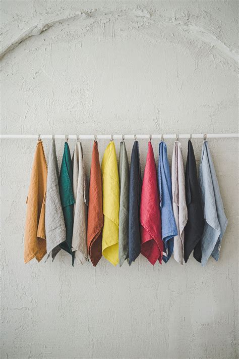 Stonewashed Linen Tea Towel Handmade European Kitchen Dish Cloth Etsy