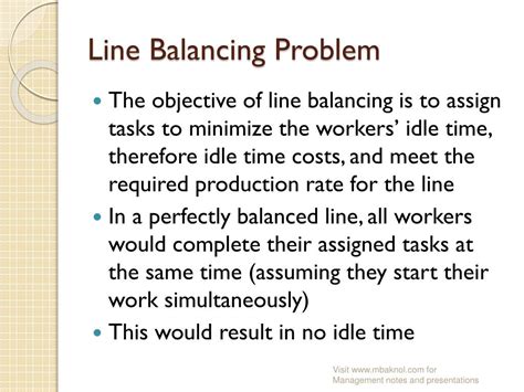 Ppt Line Balancing In Operations Management Powerpoint Presentation