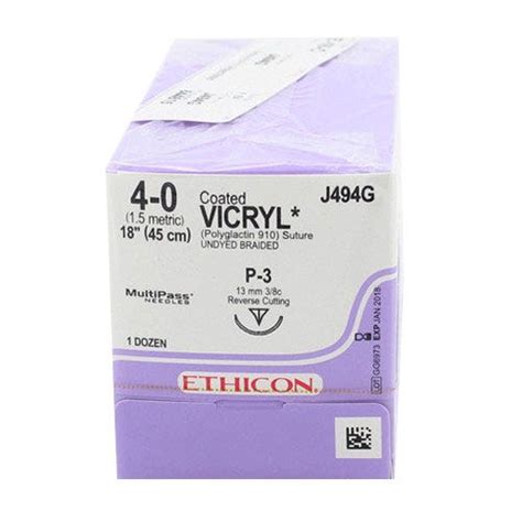 Vicryl® Undyed Braided And Coated Sutures 4 0 P 3 Precision Point
