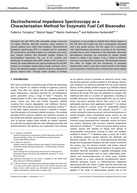 Pdf Electrochemical Impedance Spectroscopy As A Characterization