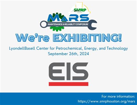 📢 Eis Will Be Exhibiting At The 2024 Smrp Mars Conference This Thursday September 26th In