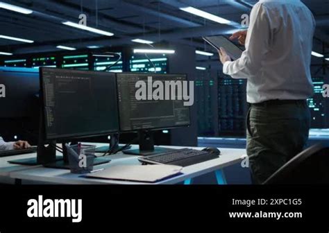 Data Center Engineer Responsible Installation Stock Videos And Footage