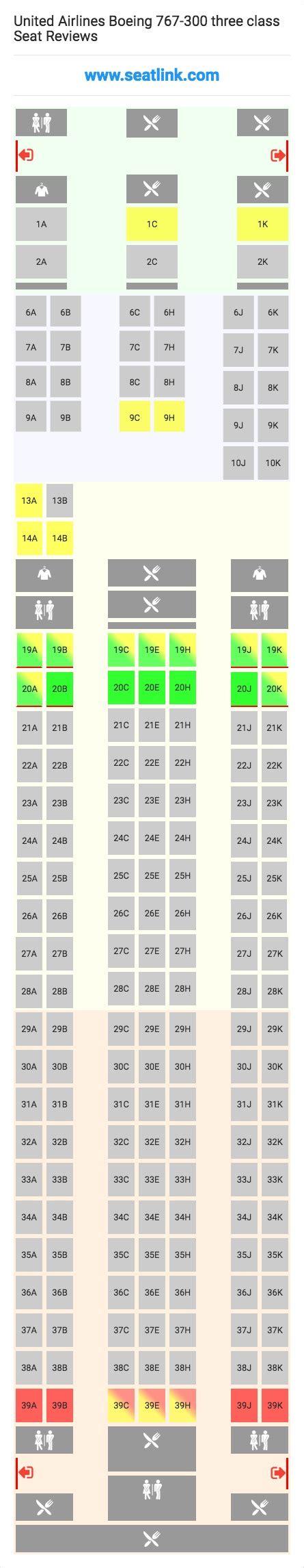 Boeing 767 300 Seating Chart
