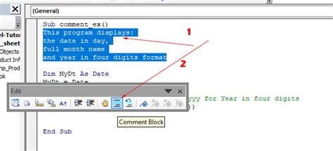 How To Comment Single Lineblock In Vba How To Comment Single Lineblock In Vba