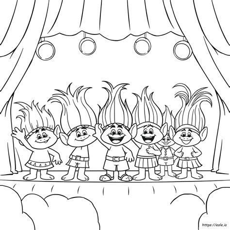 Trolls World Tour Colouring Pages
