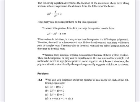 Solved Determine The Positive Real Roots For The Chegg