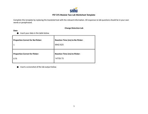 Module Two Lab Worksheet All Responses To Lab Questions Should Be In