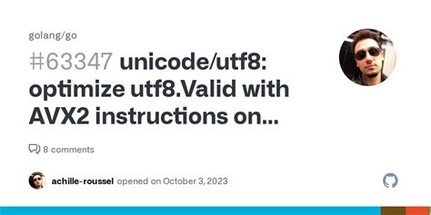 unicode utf8 optimize utf8 valid with avx2 instructions on amd64