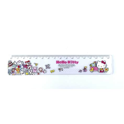 Hello Kitty Ruler Clear Plastic Metric Ruler 16cm