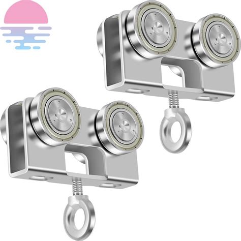 2pcs Trolley Assembly Rollers Heavy Duty Bearing Trolley Assembly 4