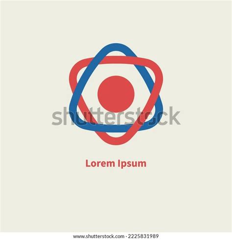 Logo Intersecting Orbits Science Symbol Technology Stock Vector