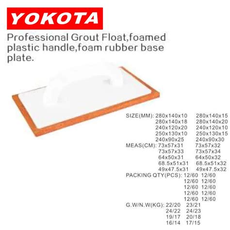 Professional Grout Float Foamed Plastic Handle Foam Rubber Base Plate Hengtian