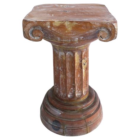 Rotating Pedestal Neoclassical Style Beech Wood Ebonized Germany