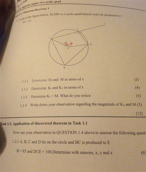 Solved Posite Angles Of A Cyclic Quad 11 Theorem Discovery