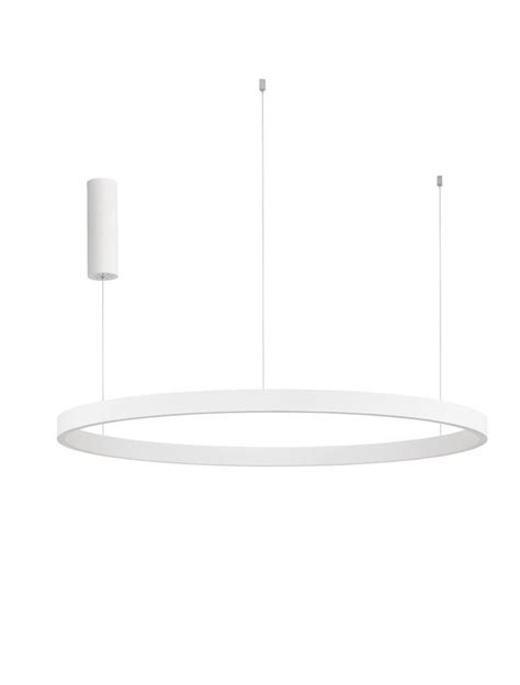 Nova Luce Suspension Elowen Brushed White Aluminum And Acrylic