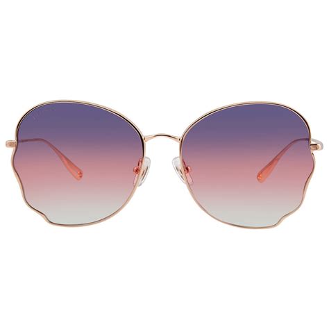 Bolon Chloe Purple Pink Green Gradient Irregular Ladies Sunglasses
