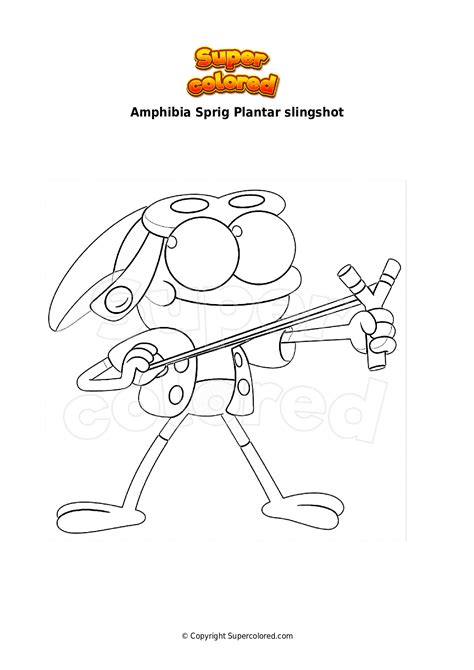 Coloring Page Amphibia Sprig Plantar Slingshot