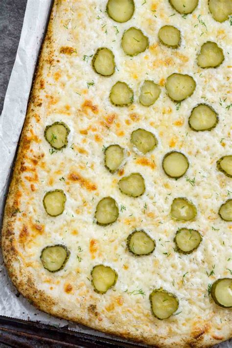 Pickle Pizza With Garlic Parmesan Crust Babaganosh
