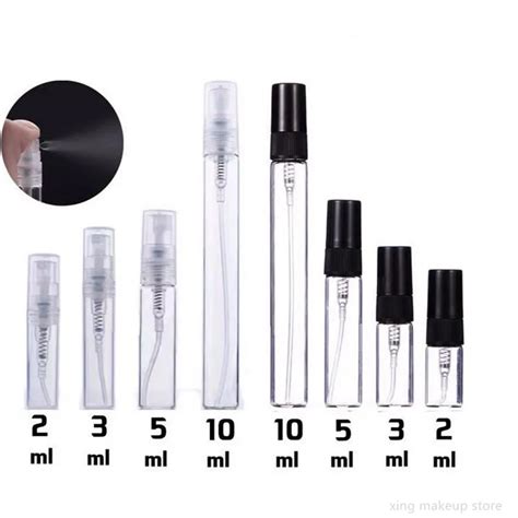 Portable Glass Perfume Bottle Empty Refillable Bottle Cosmetics Bottle Sample Thin Glass Vials