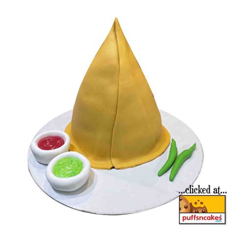 1331 Samosa Fritter Theme Fondant Cake 2490