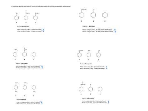 Solved In Both Series Below The Three Aromatic Compounds