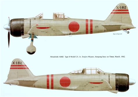 Mitsubishi Zero A6m2 Fighter Plane 零式艦上戦闘機 軍用機 飛行機