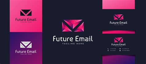 Modern Colorful Mail Logo Design With Futuristic Concept Usable For