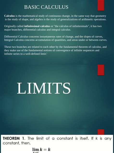 Basic Calculus Limits Pdf