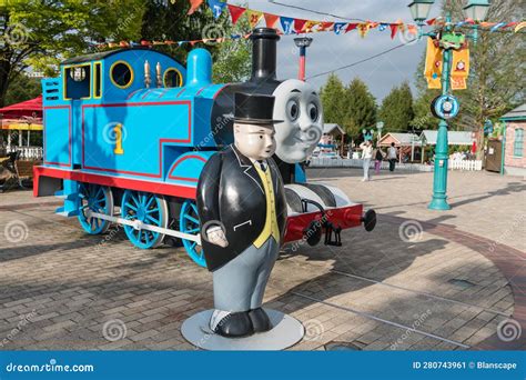 Thomas And Fat Controller Or Sir Topham Hatt At Fuji Q Highland Editorial Photo Image Of