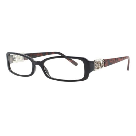 Womens Clear Lens Eyeglasses Slim Rectangle Frame Designer Uv400 Black