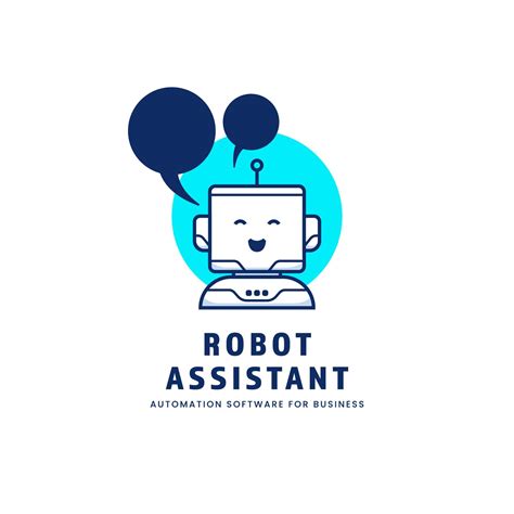 Chat Bot Automation Robot Assistant Logo Icon Mascot With Happy Smile