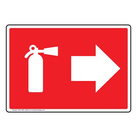 Fire Extinguisher Arrow Sign
