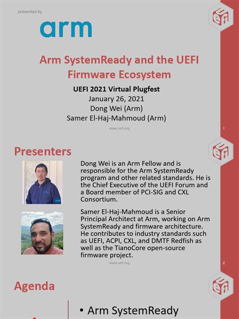 Arm Systemready And The Uefi Firmware Ecosystem Pdf Computer Hardware Office Equipment