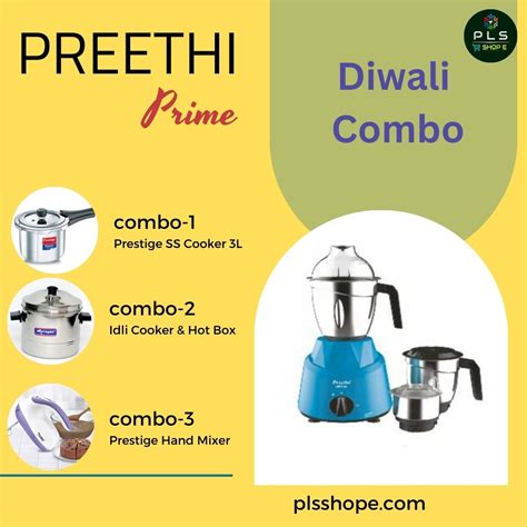 Preethi Prime 750 Watts 3 Jar Mixer Grinder Diwali Offer Pls Super Bazar