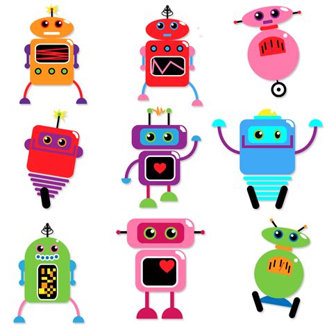 Cartoon Robot With Heart Monitor Free Png Illustration 239866