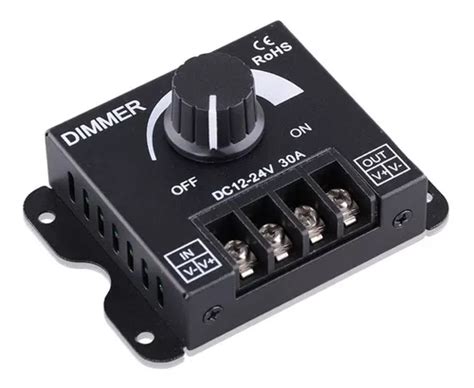 Dimmer Led 12v 24v 30a Perilla Manual Atenuador Luz Led Monocolor