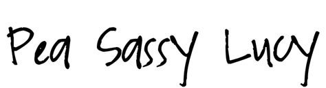 Pea Sassy Lucy Font