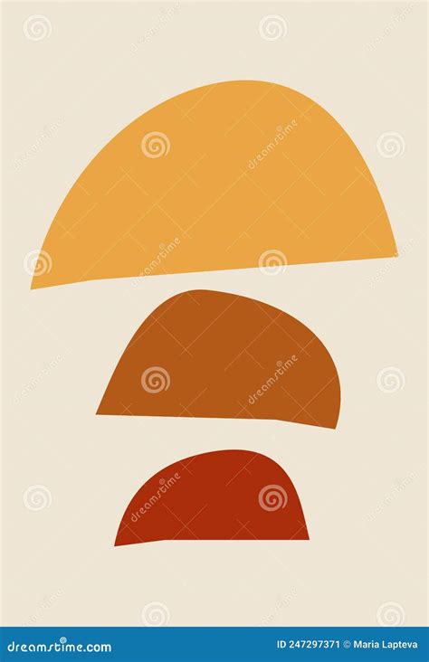 Vector Illustration Hand Drawn Art A Set Of Abstract Posters Stock